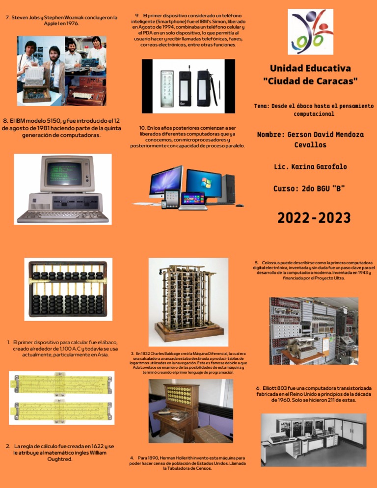 Triptico Gerson Mendoza | PDF | Arquitectura de Computadores | Electrónica