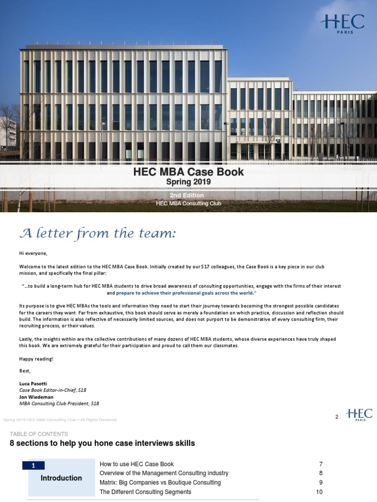 Hec Mba - Case Book | PDF | Airlines | Car