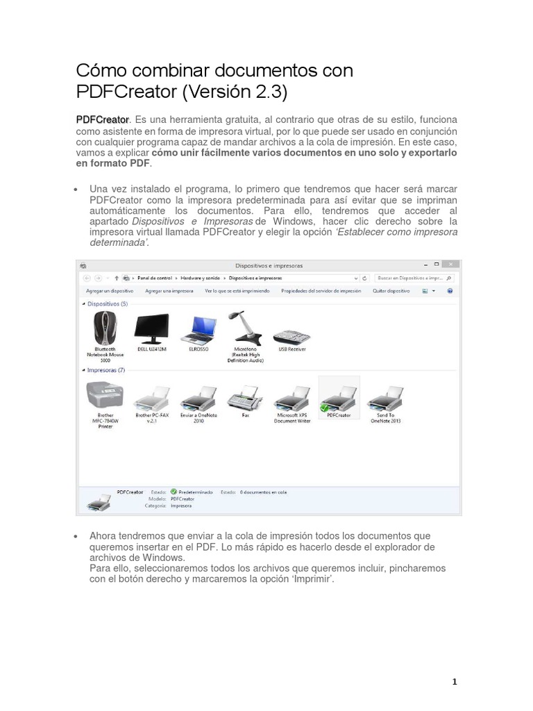 Cómo Combinar Documentos en Un PDF v2.3 | PDF