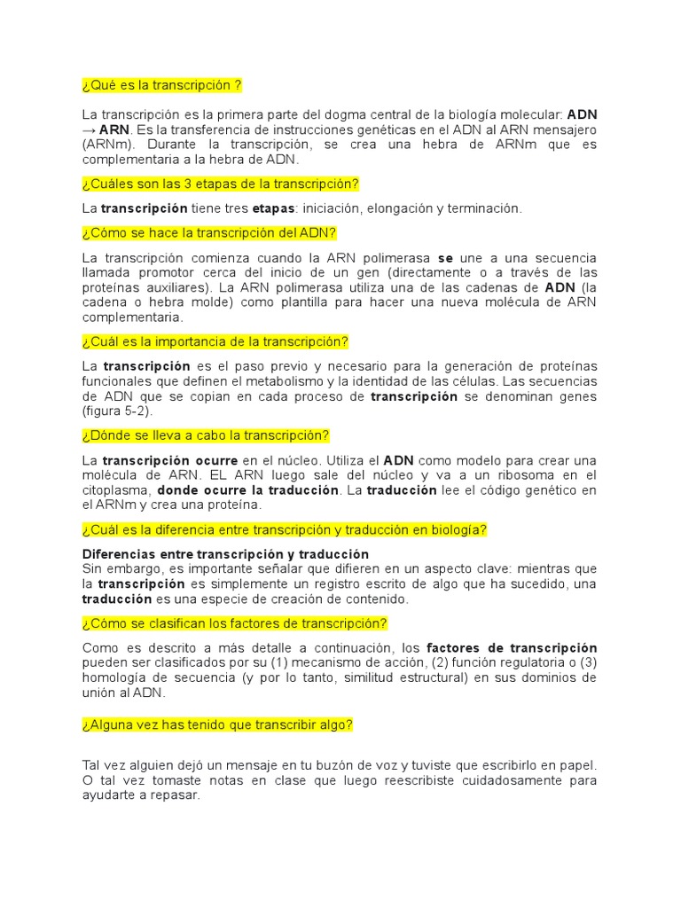 Documento Sin Título | PDF | Rna | Adn