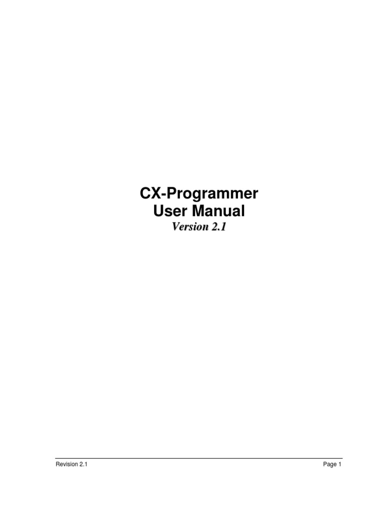 CX Programmer 21 Manual | PDF | Programmable Logic Controller | Data Type