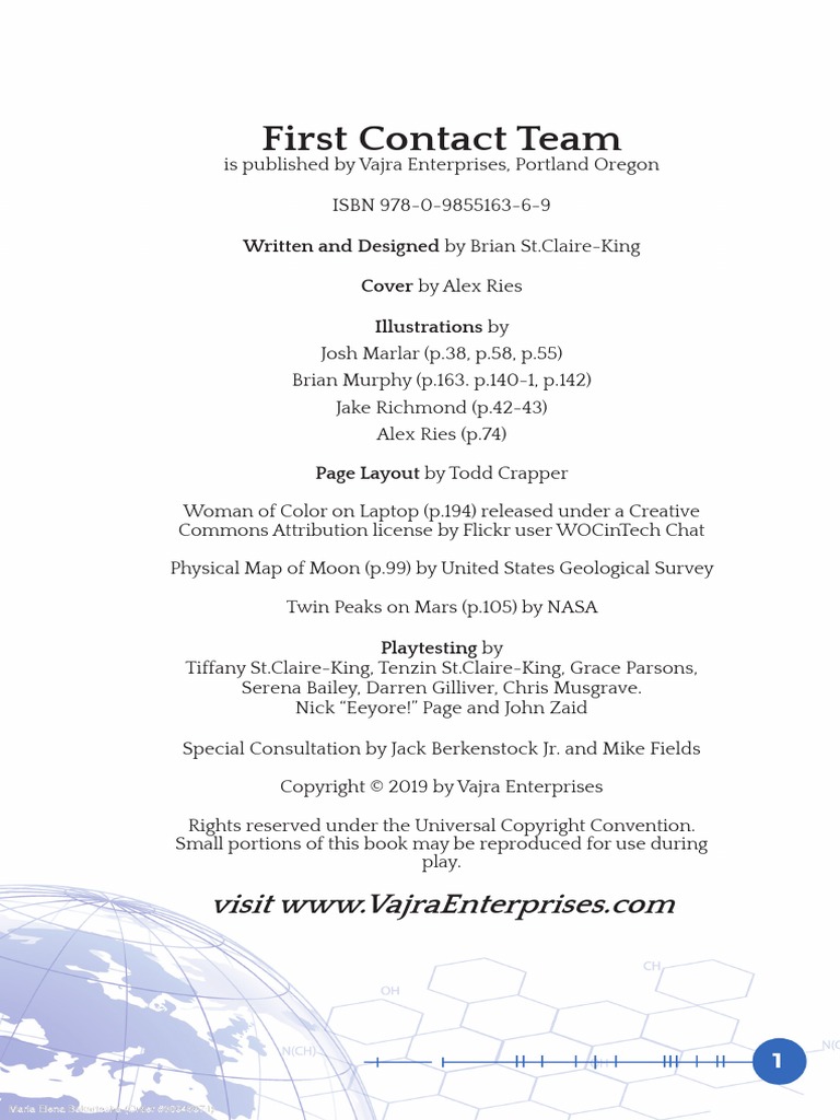 First Contact Team Color Version | PDF | Life | Extraterrestrial Life