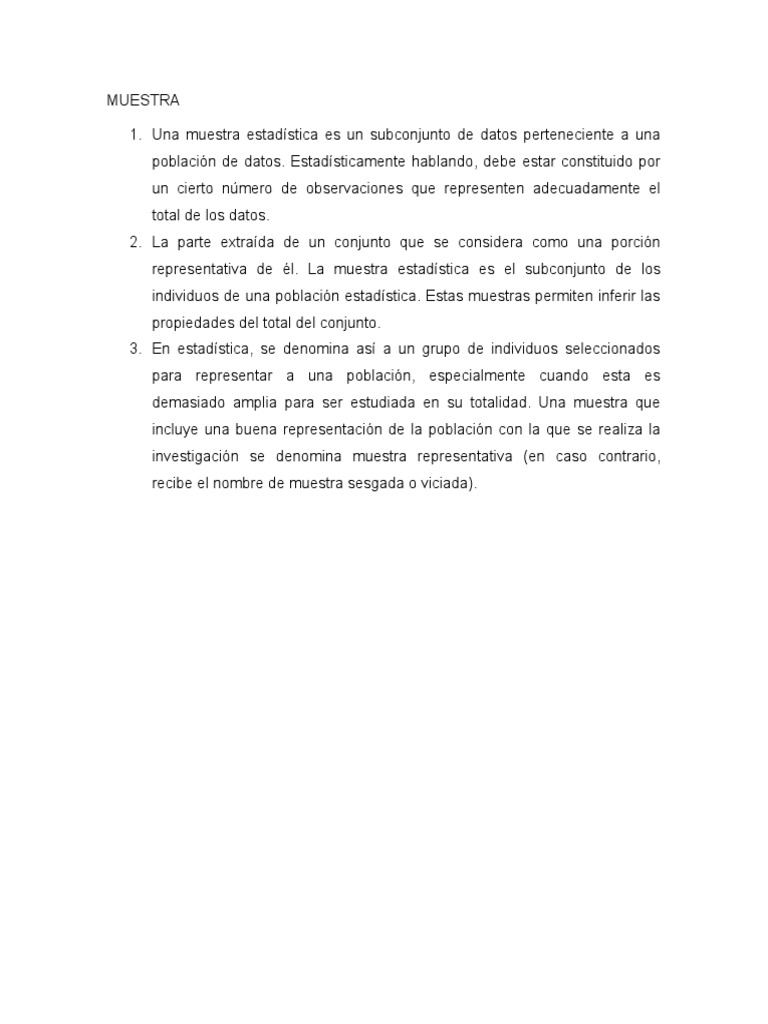 Conceptos de Muestra | PDF