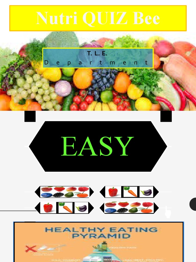 Nutri QUIZ Bee. J&SHS | PDF | Nutrients | Vitamin