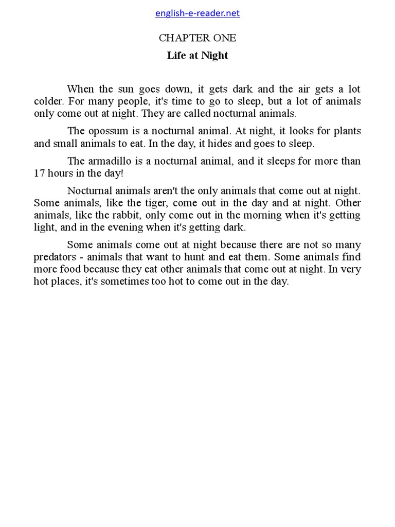 Animals at Night by Rachel Bladon | PDF | Bat | Predation