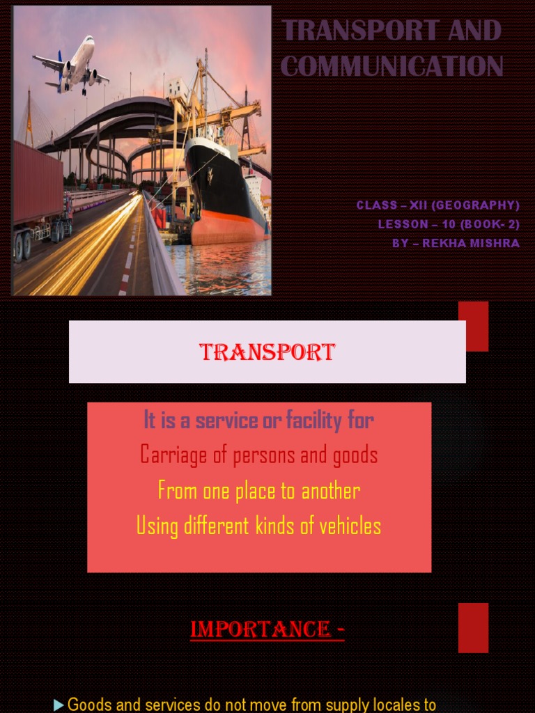 Transport & Communication - 12 (Book - 2 Ch. - 10) | PDF | Rail ...