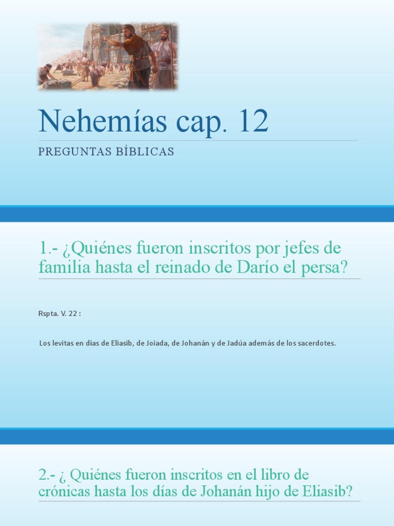 Nehemias Cap 12 | PDF | Religión y espiritualidad