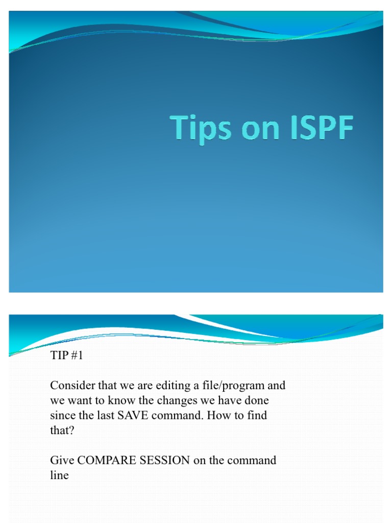 Ispf Tips | PDF