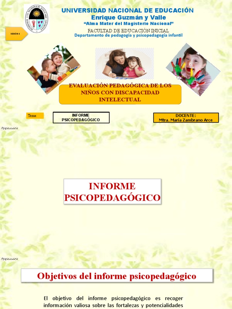 04 Informe Psicopedagógico | PDF | Maestros | Comunicación