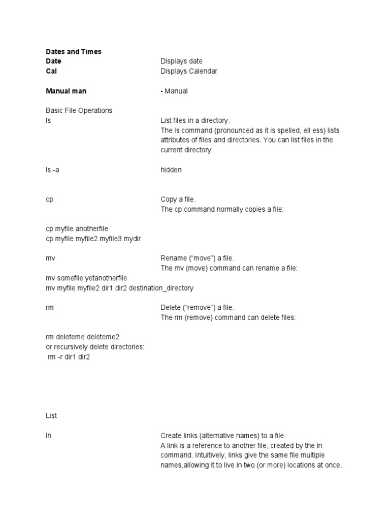 Linux Commands Pdf Zip File Format Computer File 