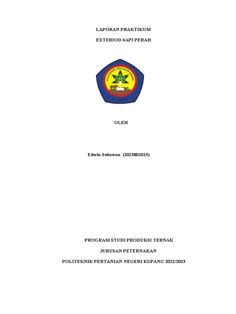 Laporan Praktikum Sapi Perah | PDF Laporan Praktikum Sapi Perah | PDF