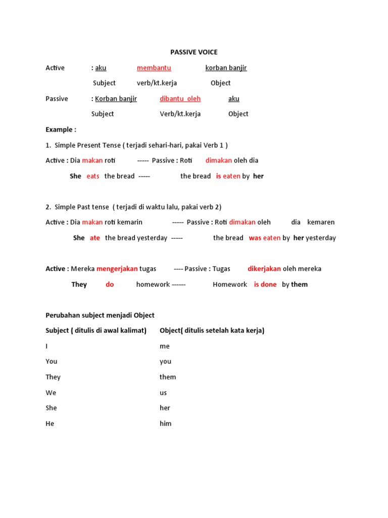 Passive Voice | PDF | Verb | Grammatical Tense