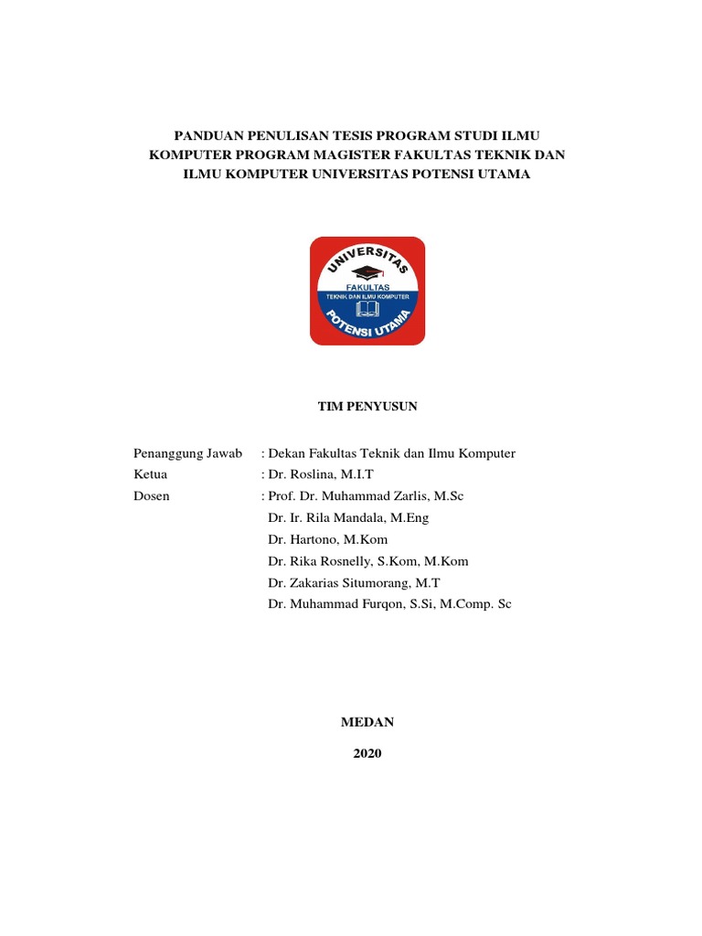 Panduan Proposal Dan Tesis Ilkom TA. 2020 | PDF | Seni | Komputer