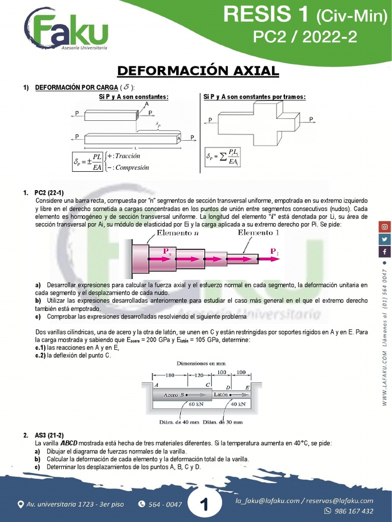 pc2 Resis 1 Civ | PDF | Viga (Estructura) | Acero