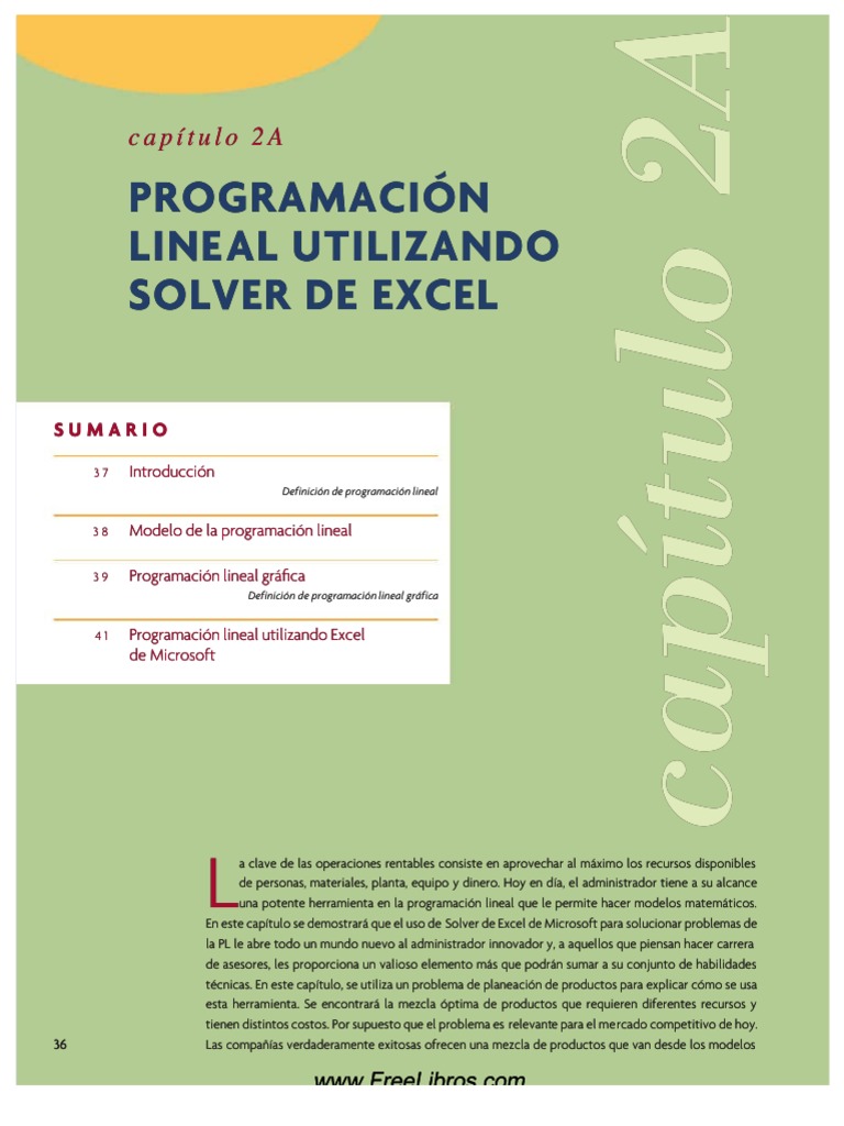 Programación lineal utilizando Solver de Excel: Una guía paso a paso para resolver problemas de ...