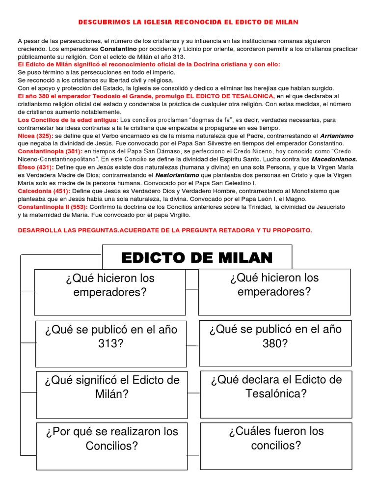 3 . - El Edicto de Milan-Constantino y Teodocio | PDF | Teología ...