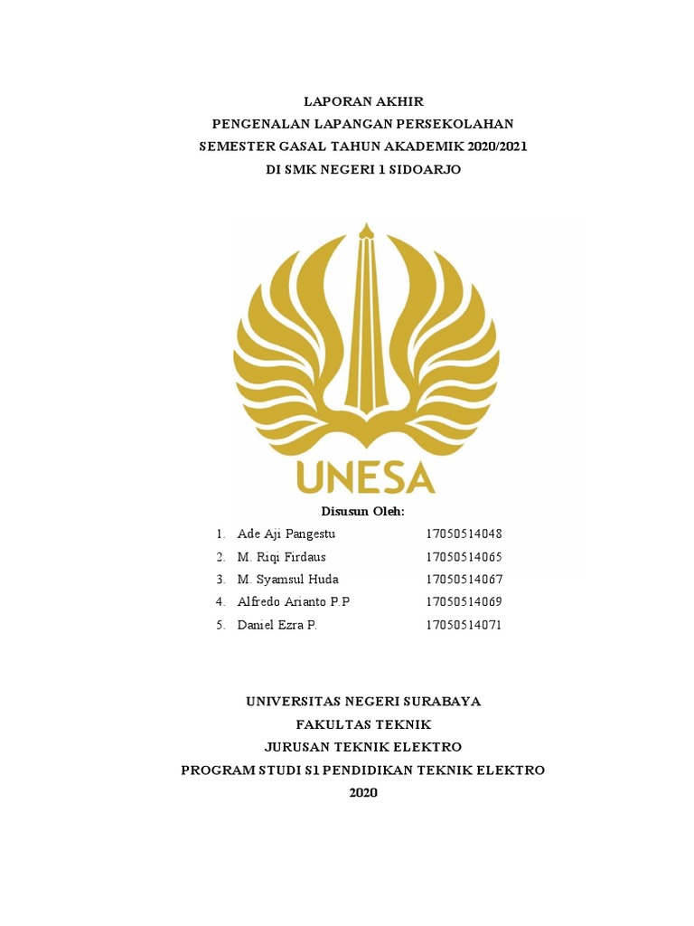 Alfredo Arianto Permana Putra - s1. Pend. Elektro - Laporan PLP 2020 | PDF