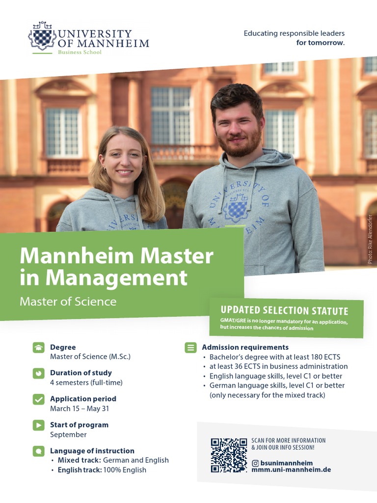 MMM University of Mannheim Flyer 2022 | PDF | Master's Degree | Master ...
