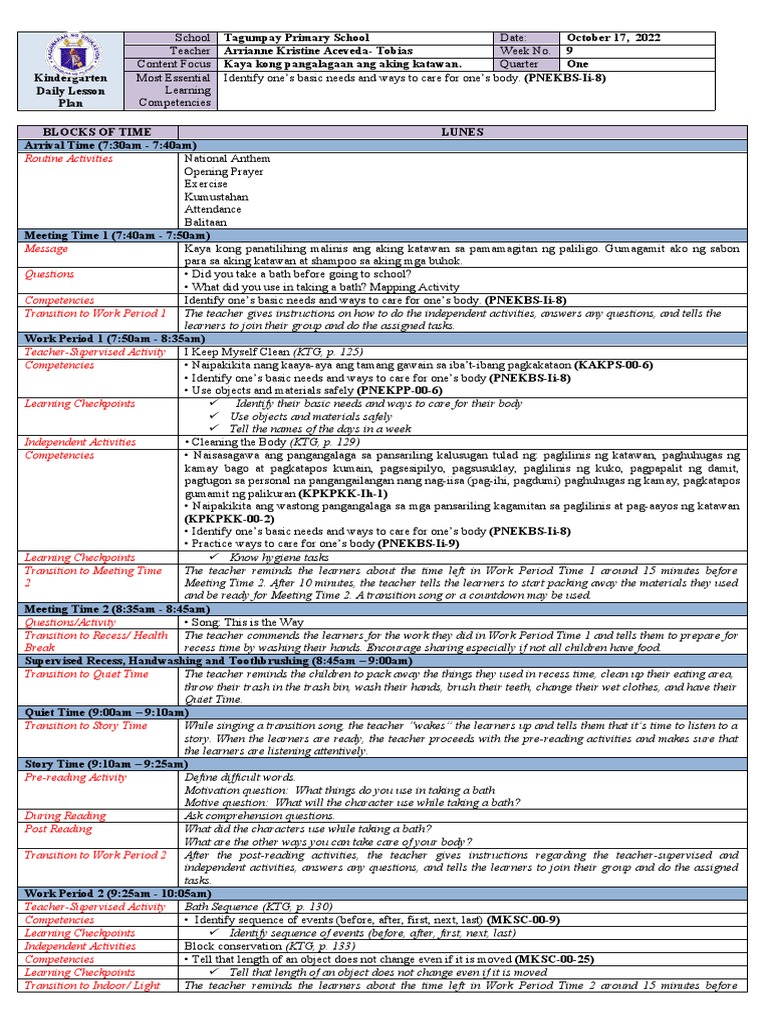 DLP Week 9 Day 1-5 | PDF | Learning | Differentiated Instruction