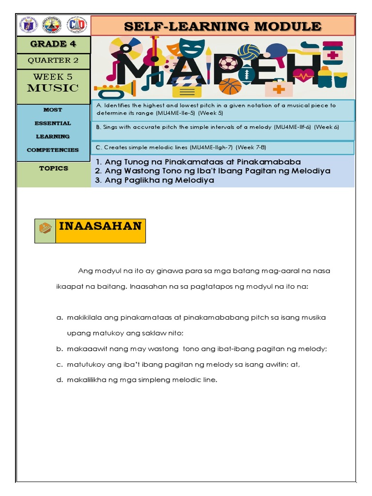 Mapeh 4 q2 Week 5 Music | PDF