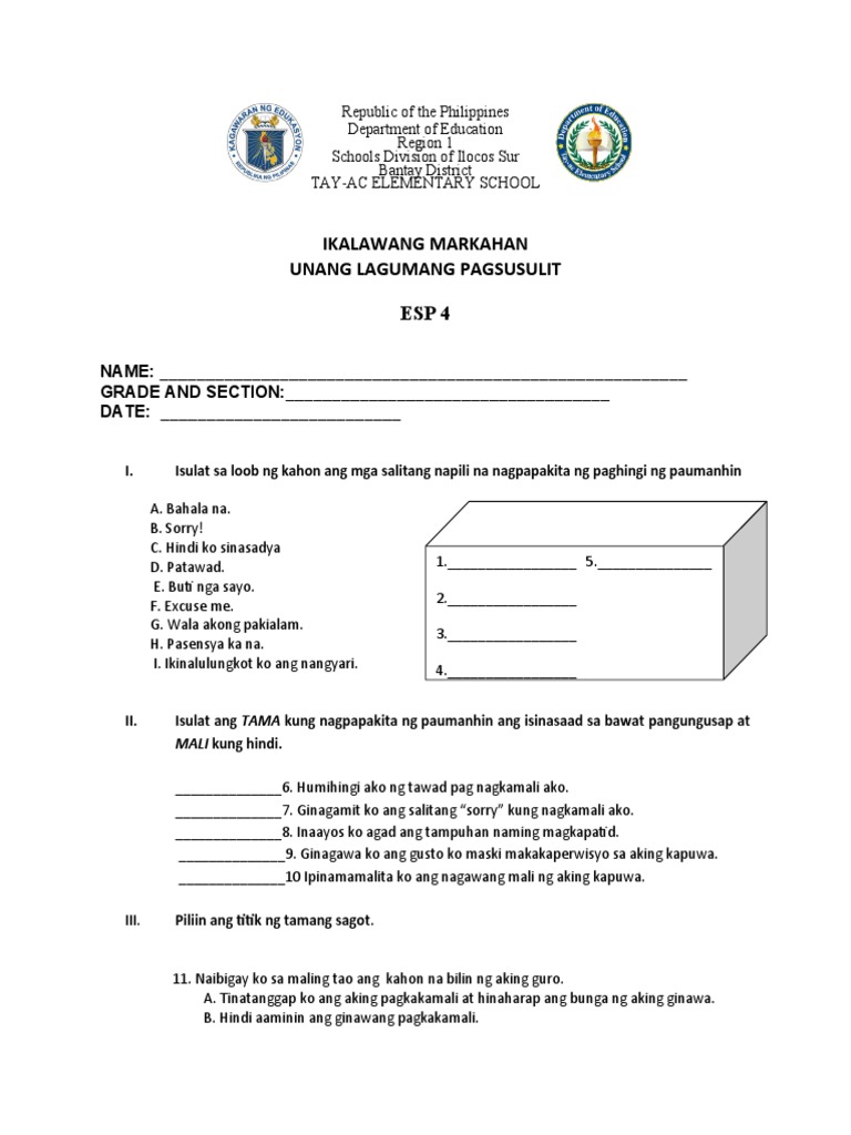 ST - Esp 4 - Q2 | PDF