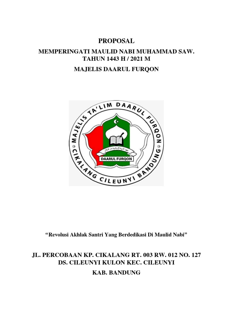 Proposal Maulid Nabi | PDF