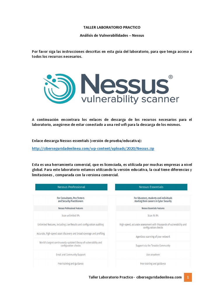 Análisis de Vulnerabilidades con Nessus | PDF