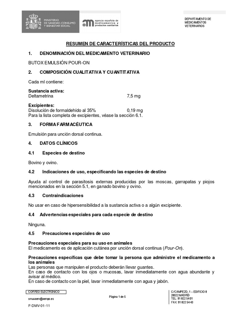 Ficha Tecnica Butox | PDF | Medicamentos con receta