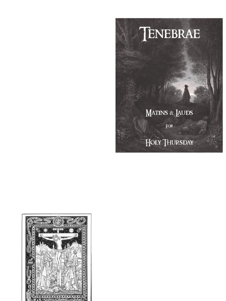 Tenebrae I (Holy Thursday) | PDF | Christian Worship And Liturgy | Catholic Liturgy