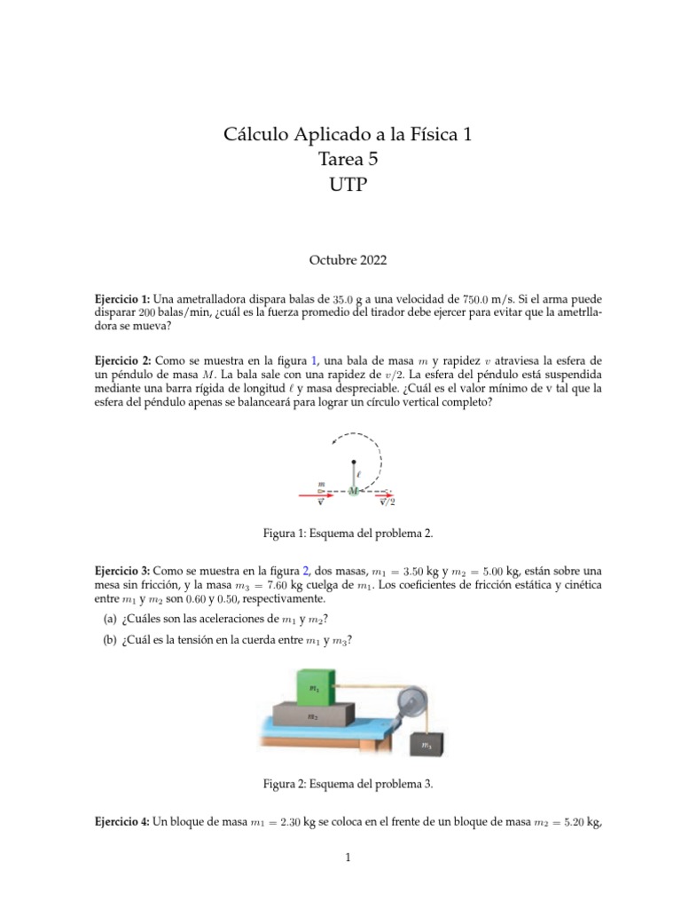 Tarea - 5 (2) - 288341559 | PDF | Fricción | Fuerza