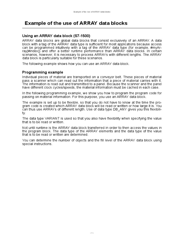 Contoh Penggunaan Array Dan Data Blok | PDF | Subroutine | Array Data Structure