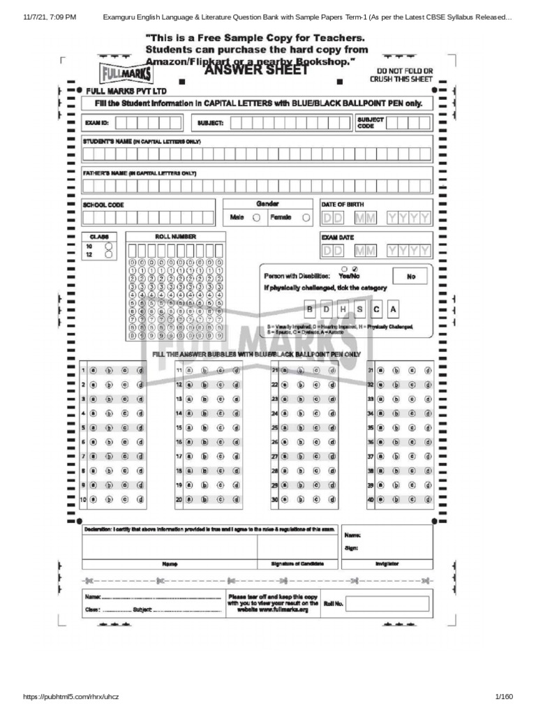 Examguru English Language Literature Question Bank With Sample Papers