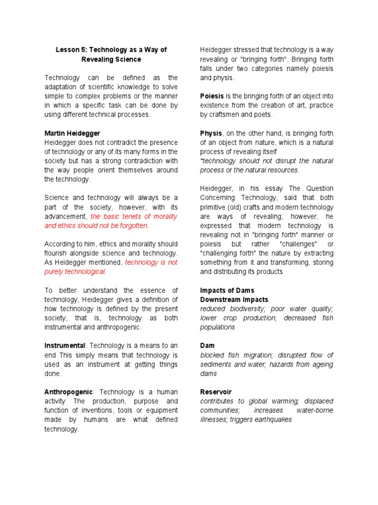 Lesson 5 - Technology As A Way of Revealing Science | PDF | Science ...