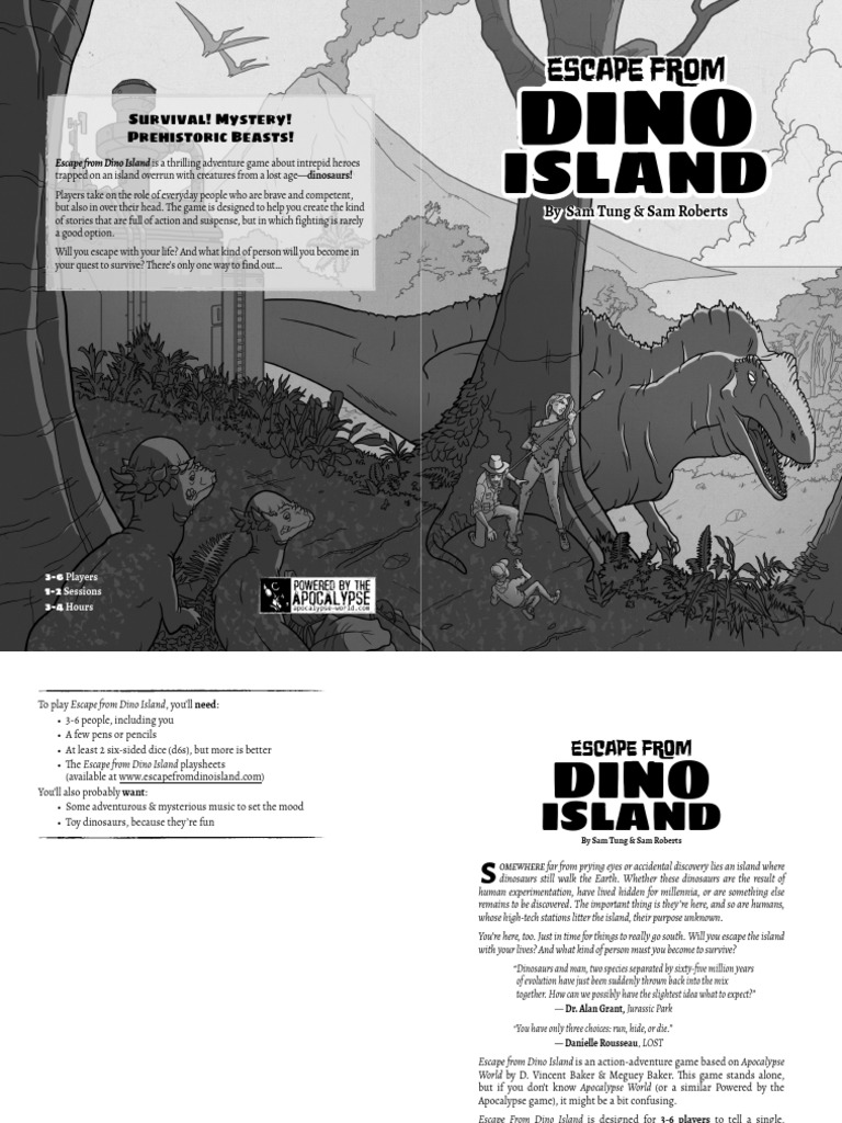 Escape From Dino Island Spreads | PDF
