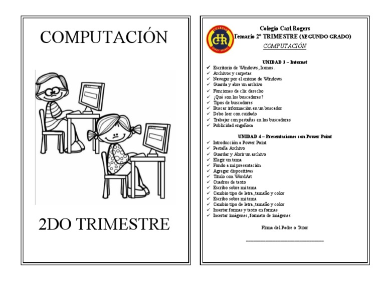 02 Primaria Temario 2do Trimestre Computación | PDF