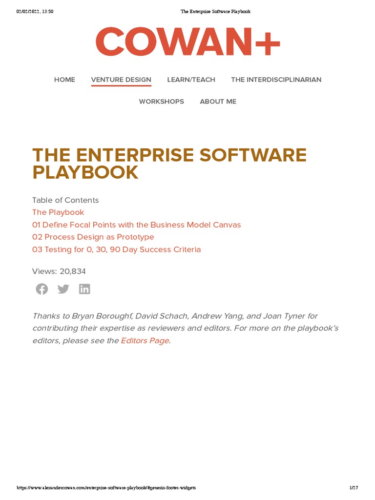 The Enterprise Software Playbook | PDF | Usability | Customer Experience