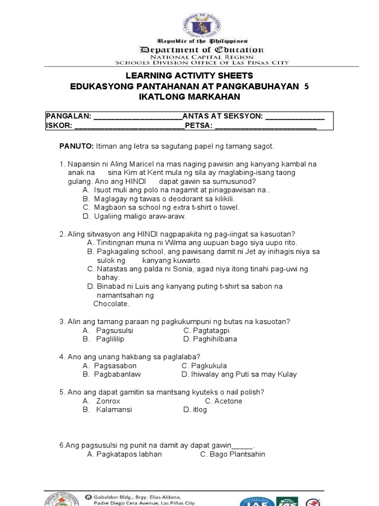 EPP HE 5 Periodic Test Final OK 1 1 | PDF
