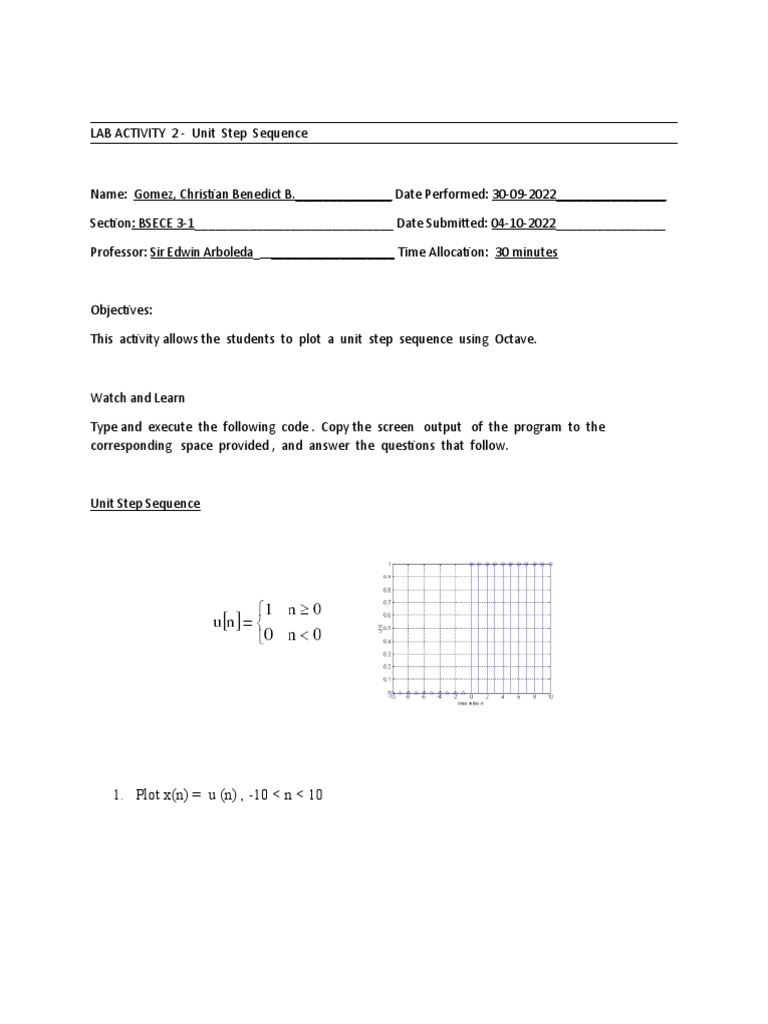 Lab Activity 2 - Bsece 3-1 - Gomez | PDF
