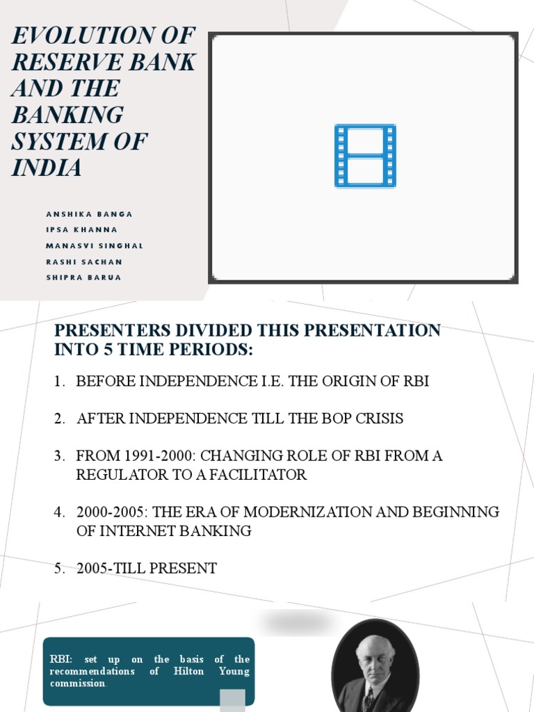 Evolution of India's Banking System | PDF | Reserve Bank Of India | Banks