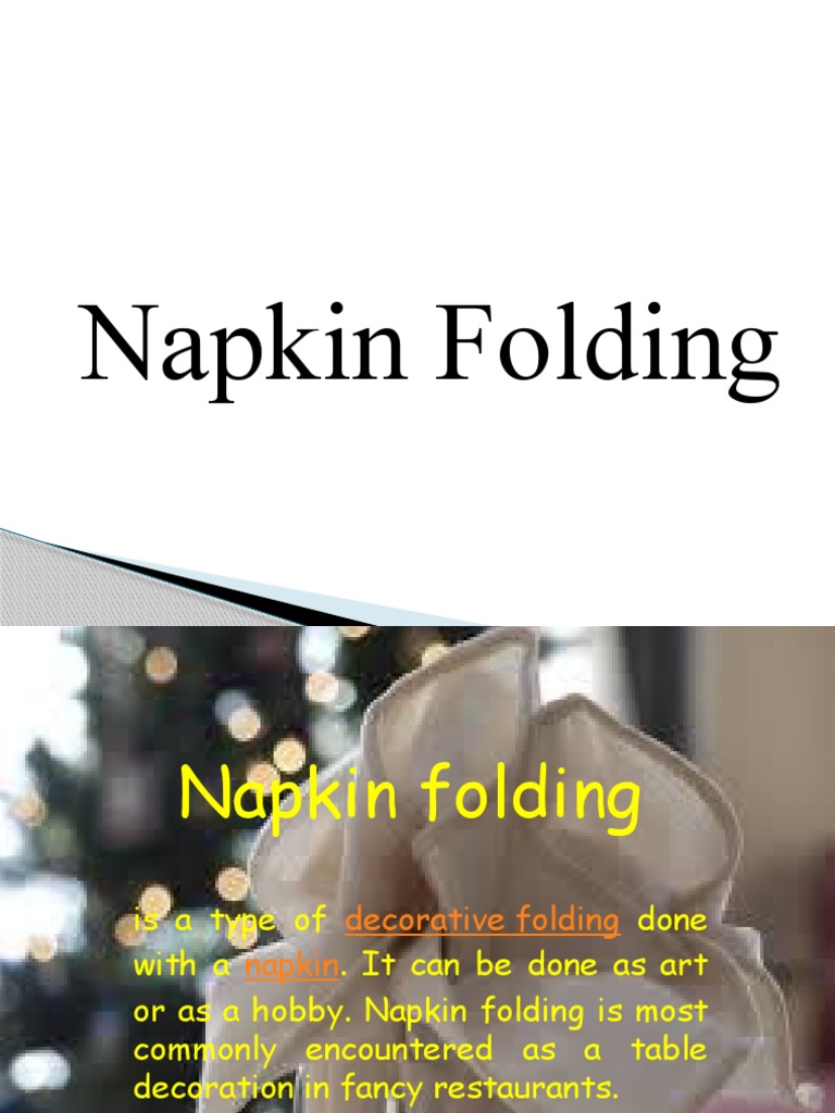 FBS12 - Napkin Folding | PDF