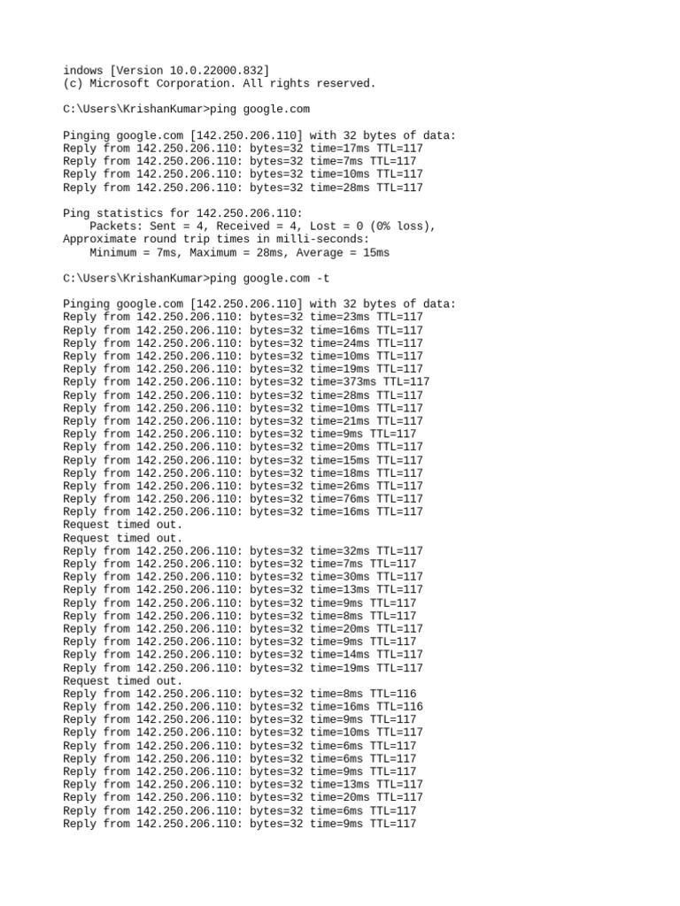 Route Print, Ping Drops and Tracert Logs | PDF | Computer Architecture | Computing