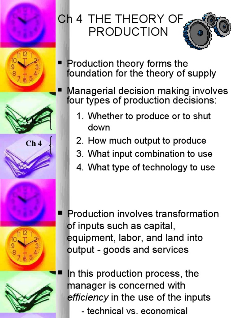 CH 4 The Theory of Production | PDF | Long Run And Short Run ...
