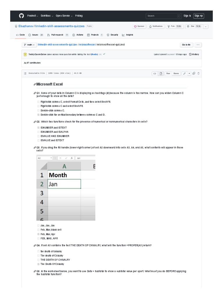 Github Com Ebazhanov Linkedin Skill Assessments Quizzes Blob Main Microsoft Excel Microsoft ...