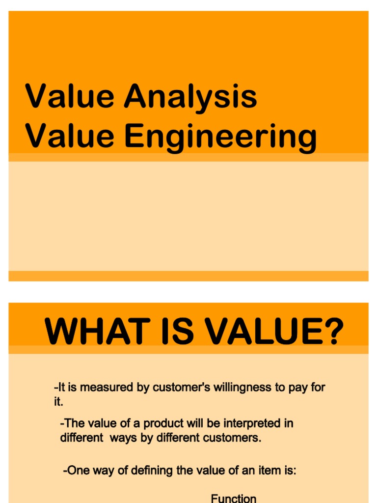 Value Analysis Value Engineering | PDF | Matrix (Mathematics) | Engineering