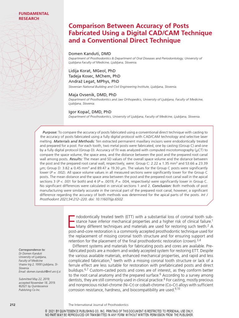 Cadcam Post Core | PDF | Science & Mathematics | Computers