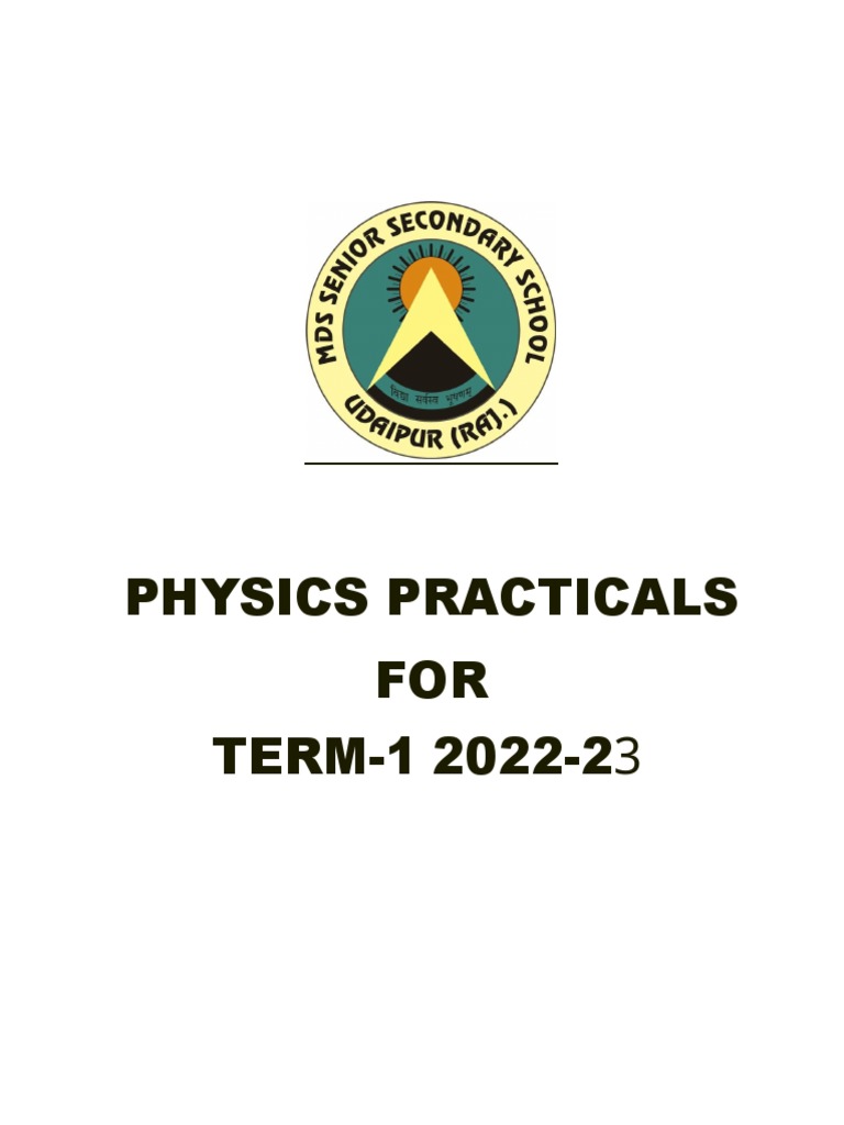 Physics Practicals 2022-23 | PDF