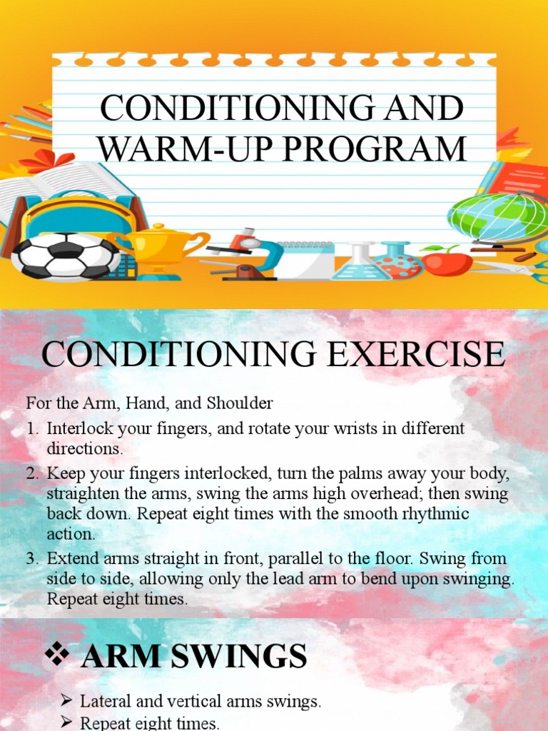 Warm-Up and Conditioning Exercises | PDF | Anatomical Terms Of Motion ...