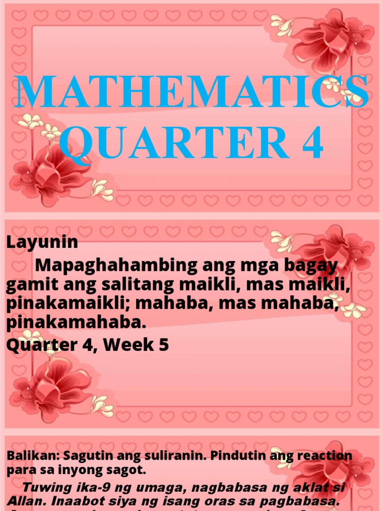 Mathematics Quarter 4 | PDF
