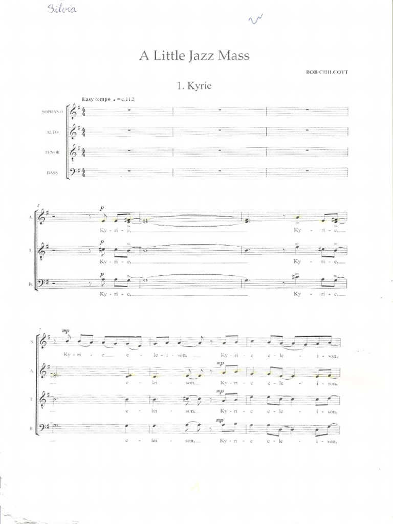 A Little Jazz Mass - Kyrie - Bob Chilcott | PDF
