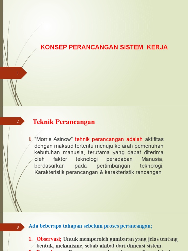Materi 5 Konsep Perancangan Sistem Kerja | PDF | Komputer